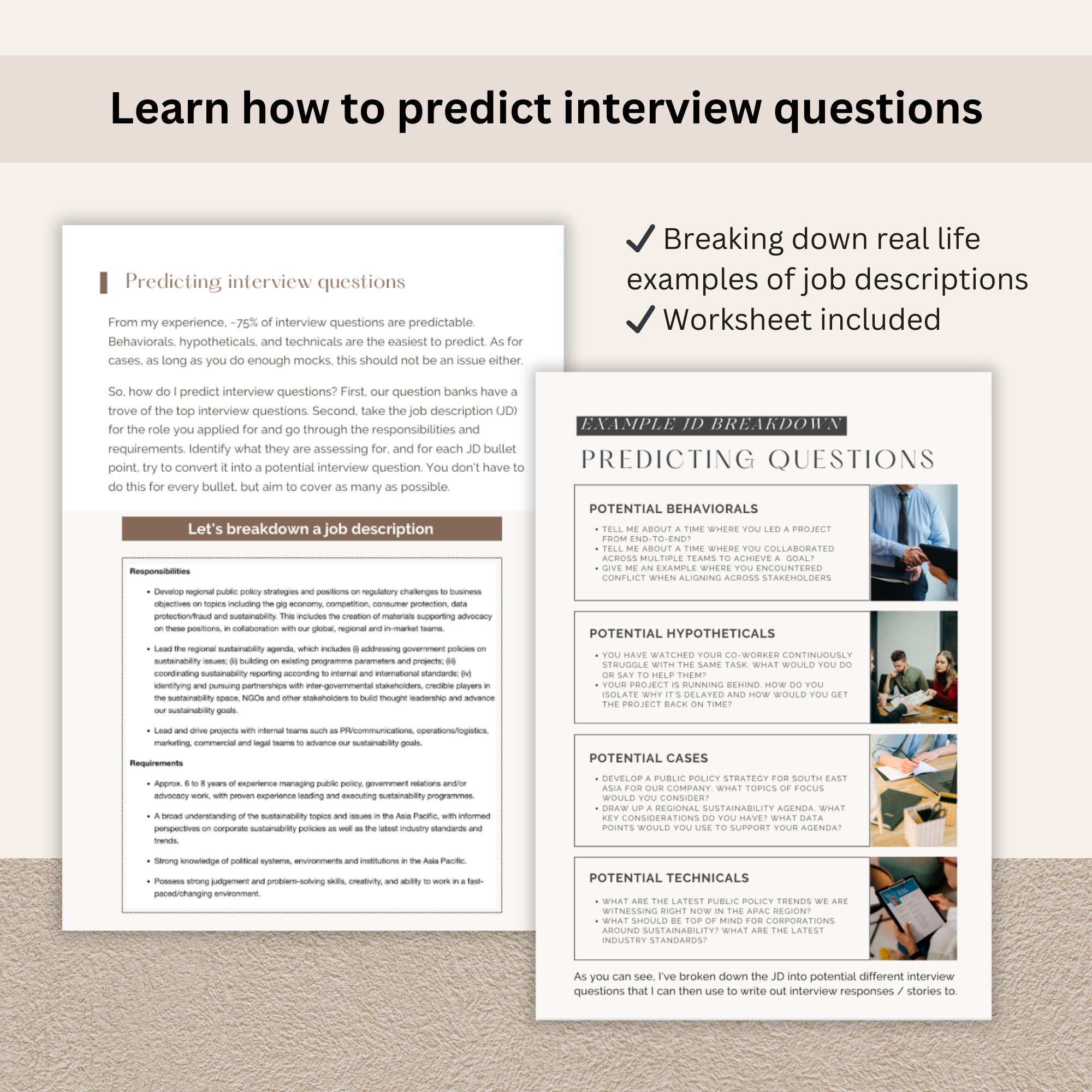 Professional Interview Guide Hypothetical Interview, Job Search Guide ...