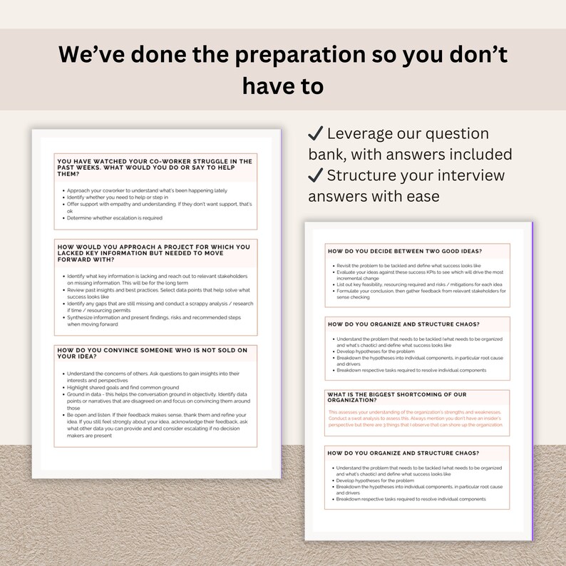 Hypothetical Interview Guide Job Search Guide, Interview Checklist ...