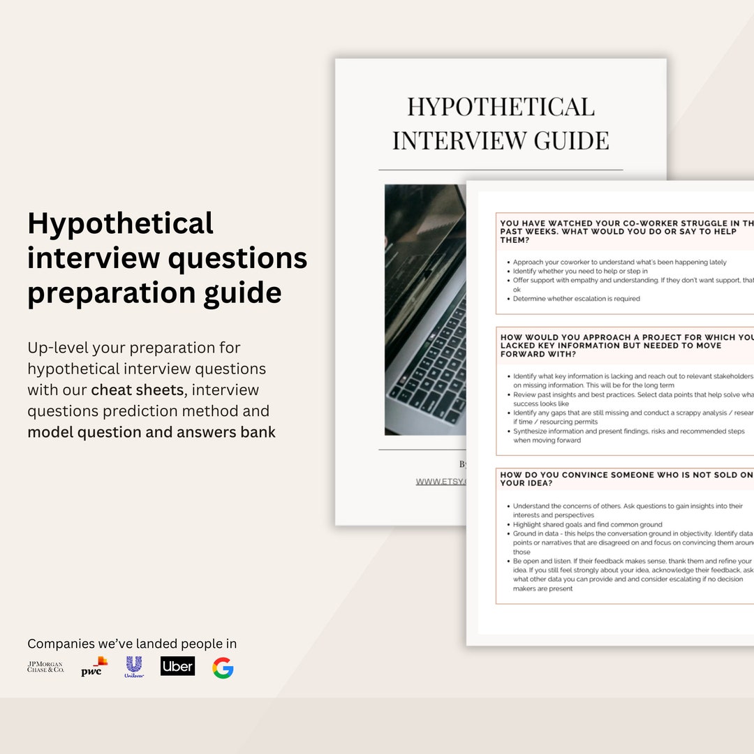Professional Interview Guide Hypothetical Interview, Job Search Guide ...
