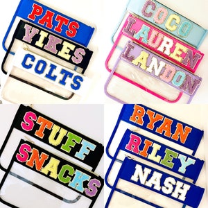 Custom Name Clear Pouch Makeup Bag Snacks Cosmetic Personalize Nylon ...