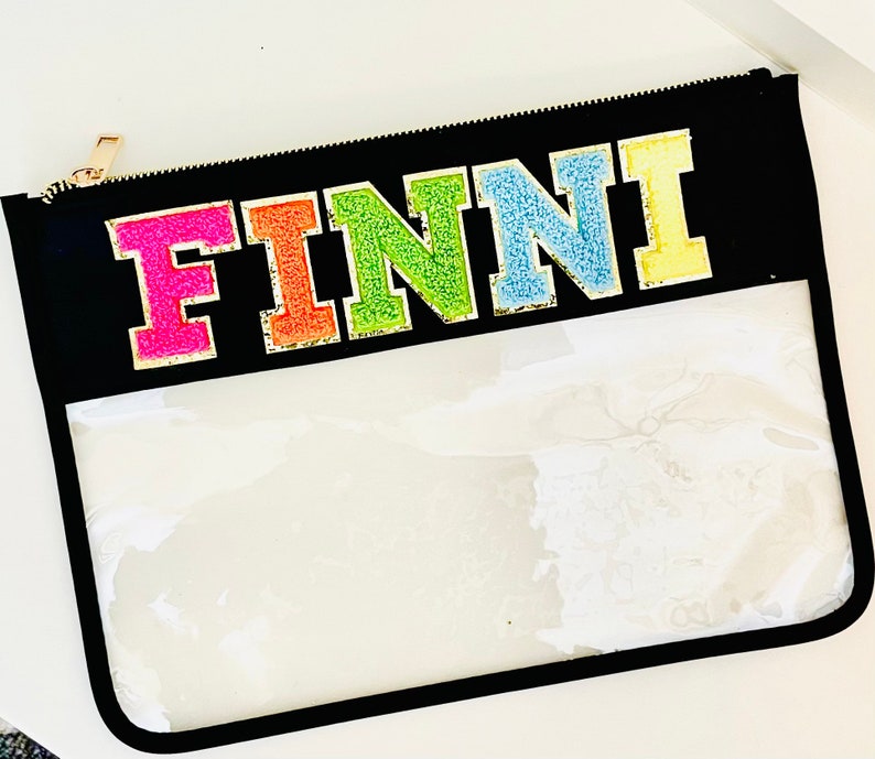 Custom Name Clear Pouch Makeup Bag Snacks Cosmetic Personalize - Etsy