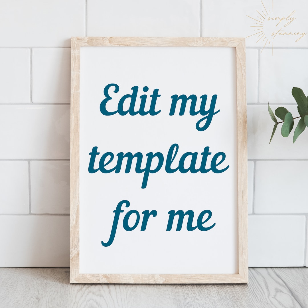Edit My Template for Me Add-on - Etsy