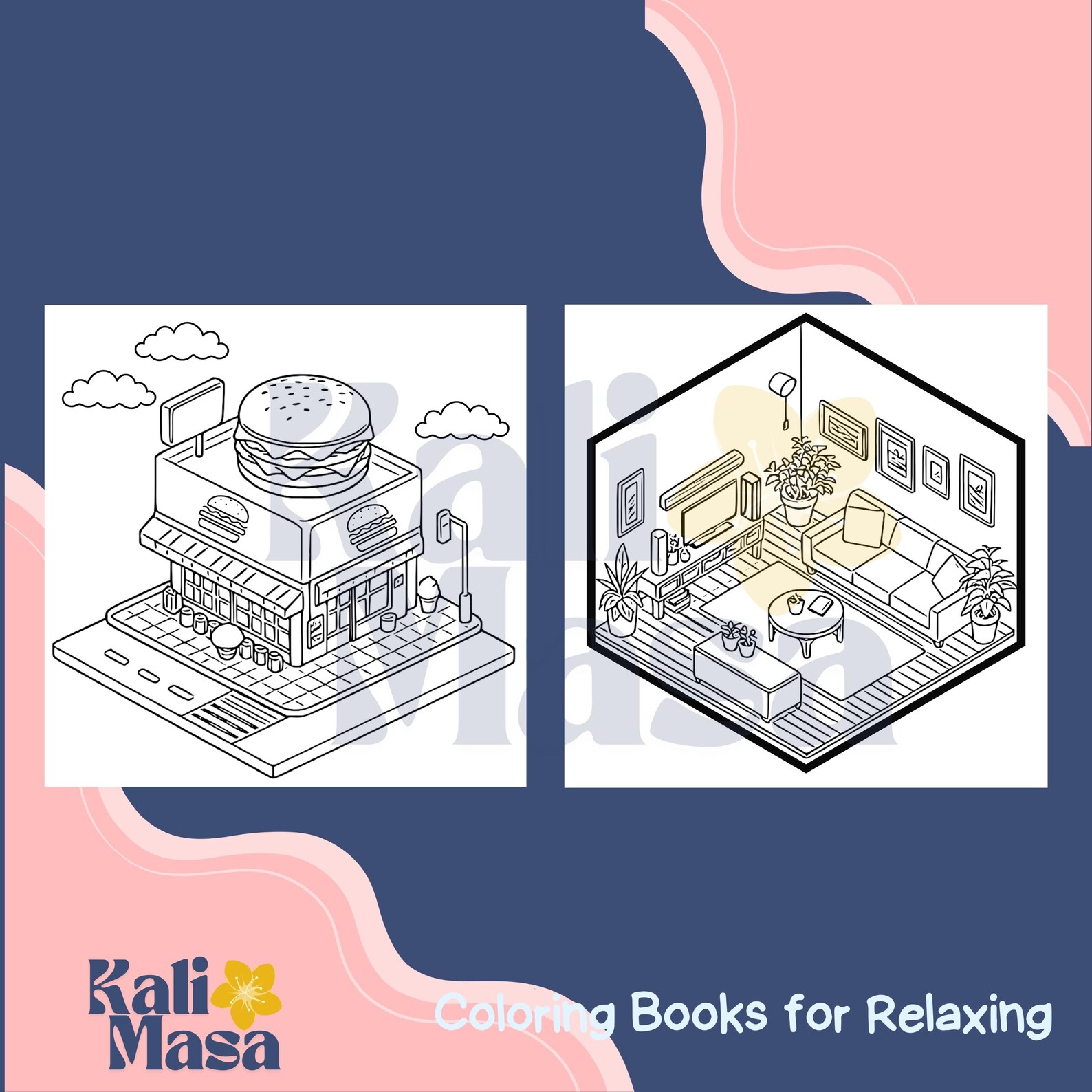 Cozy Corners: Cute Hygge-inspired Designs for Relaxation Coloring Book ...
