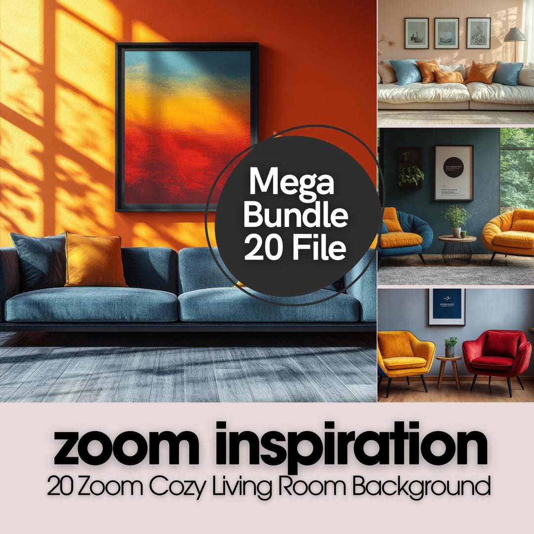 Modern Living Room Zoom Background Virtual Office Background Homey ...