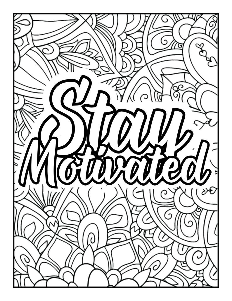 150 Adult Motivational Quote Coloring Pages Printable Inspirational ...