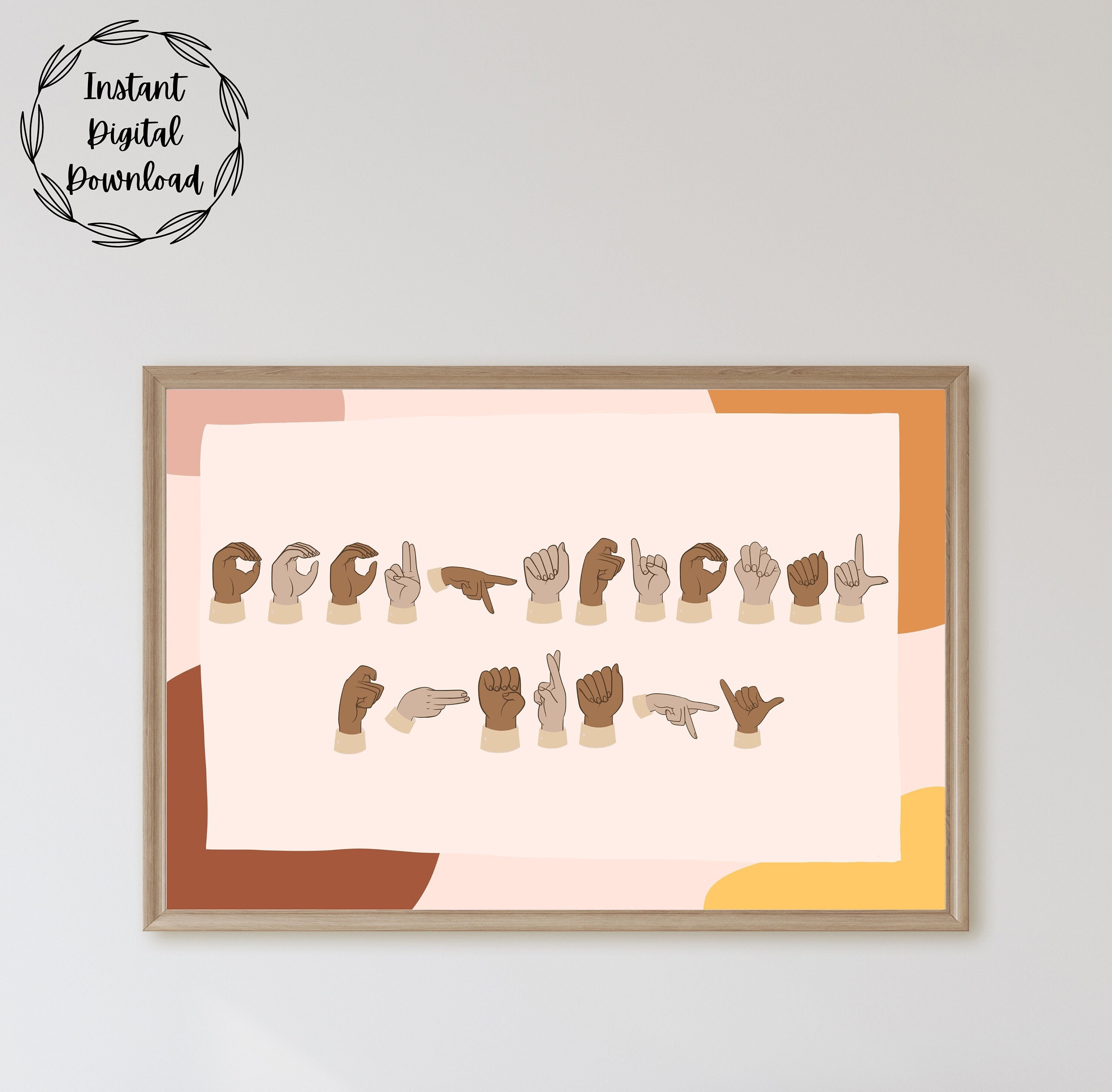 Occupational Therapy, OT, American Sign Language ASL, Wall Art, Poster ...