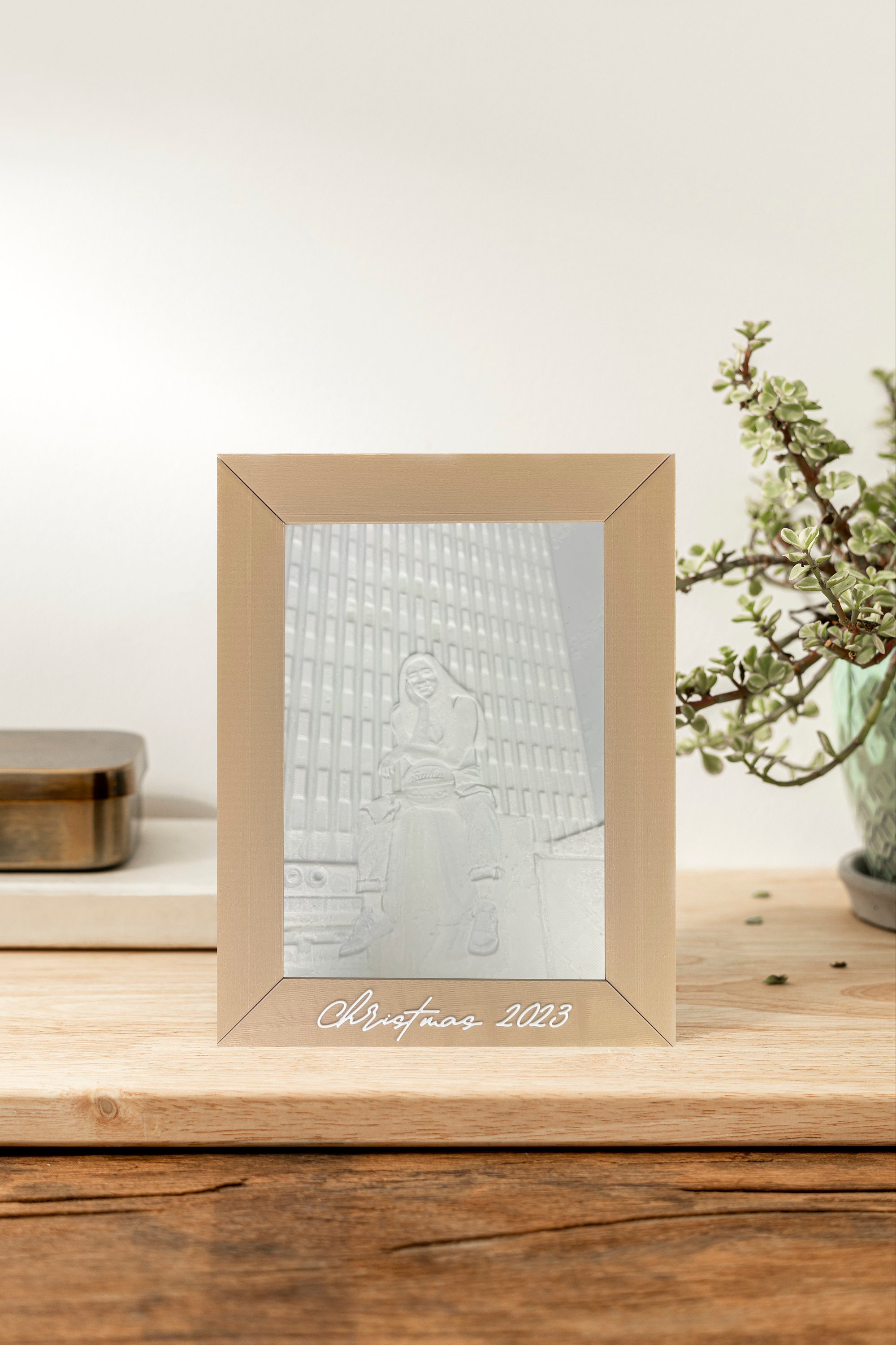 Color Lithophane Custom Embossed Frame Color Lithophane Large Framed ...