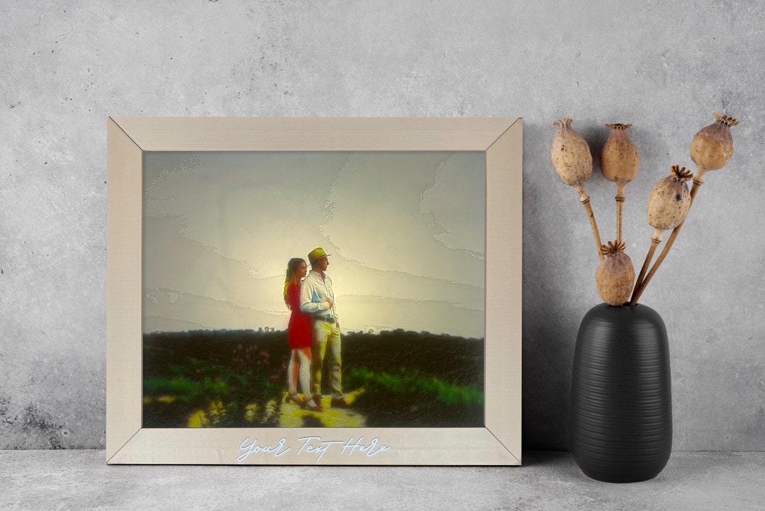 Color Lithophane Custom Embossed Frame Color Lithophane Large Framed ...