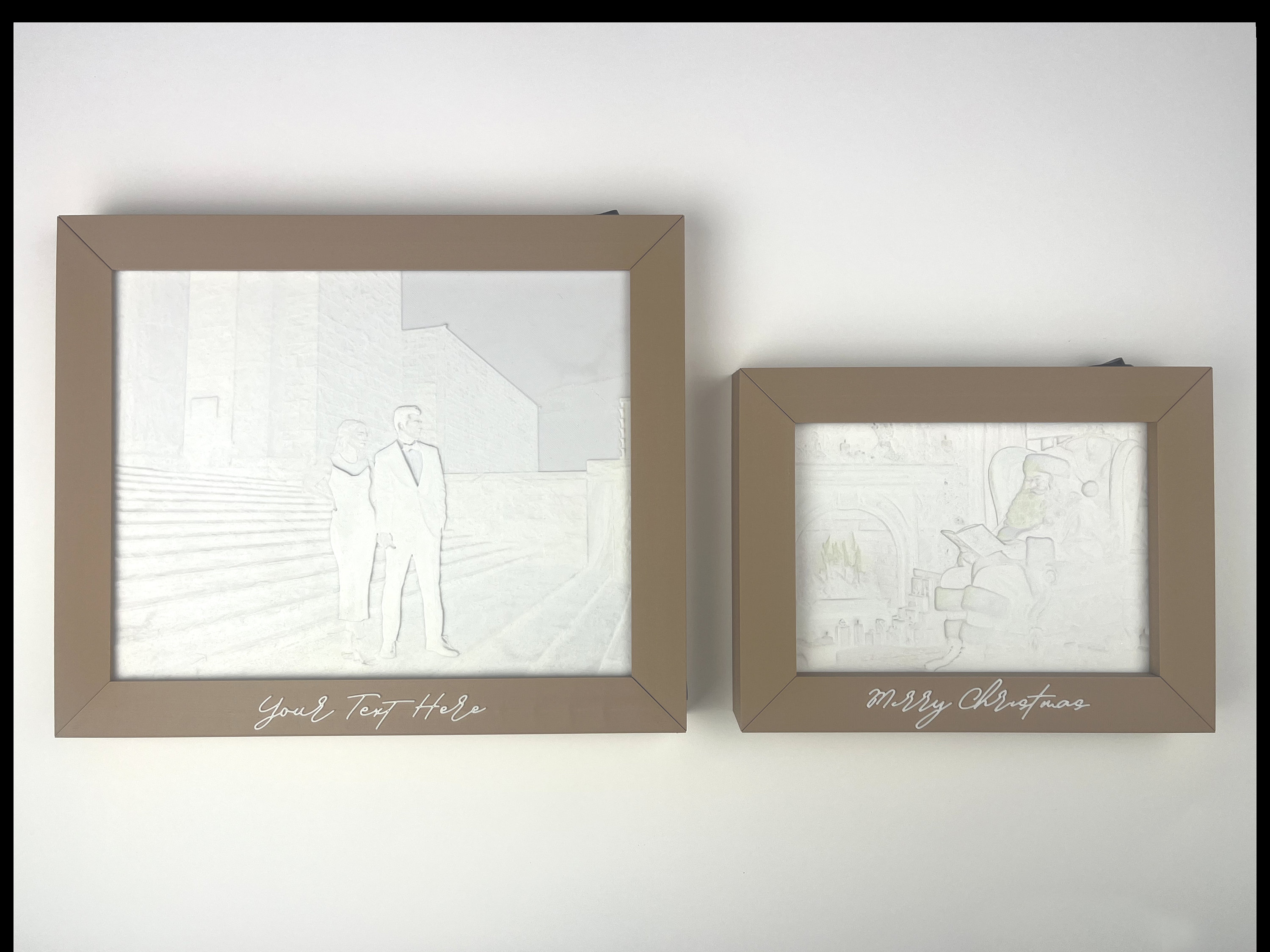 Color Lithophane Custom Embossed Frame Color Lithophane Large Framed ...