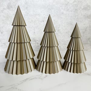 Gold Christmas Tree Decor, Stackable Christmas Trees, Tabletop Decor Tree, Mini Nesting ...