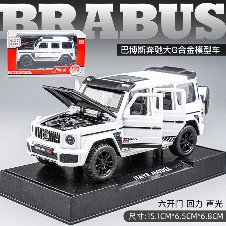 Simulation Alloy Sports Car Model 1:32 Brabus G700 Collection Sound and ...