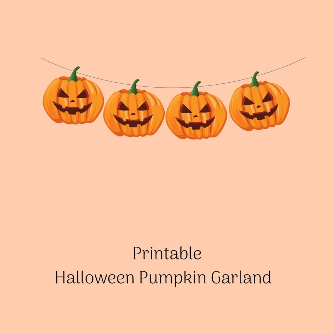 Halloween Printable, Printable Pumpkin Banner, Printable Banner, DIY ...