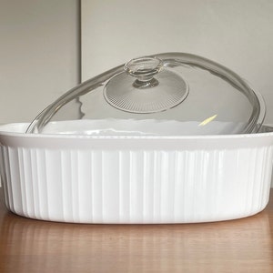 Vintage Corning Ware ‘french White’ F-14-B 4L Dutch Oven With Pyrex Lid ...