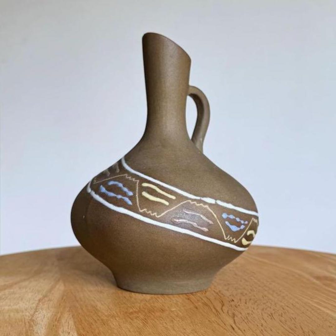 Vintage Mid-century Daga Studio Pottery Vase or Pitcher | Signed “daga ...