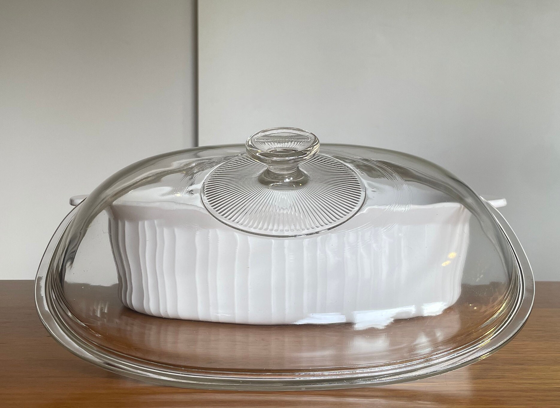 Vintage Corning Ware ‘french White’ F-14-B 4L Dutch Oven With Pyrex Lid ...