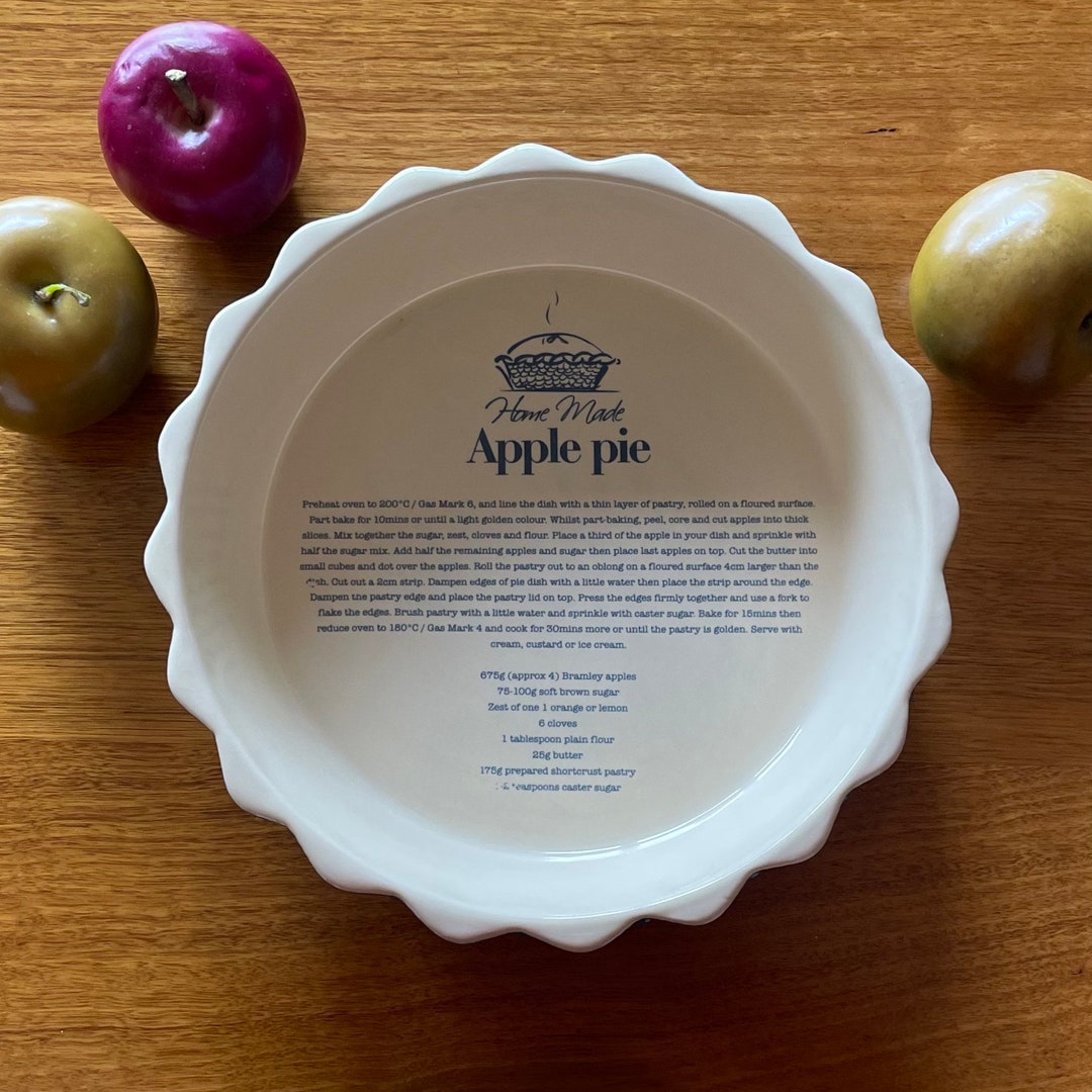 Vintage Kitchen Craft ‘home Made’ Apple Pie Plate With Recipe ...