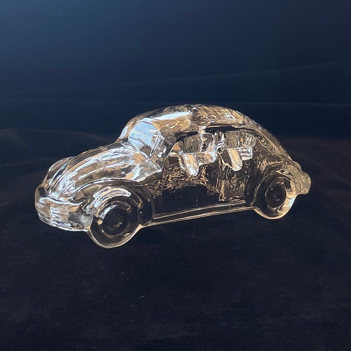 Vintage Crystal VW Beetle | Miniature Art Glass Classic Car | Made in ...
