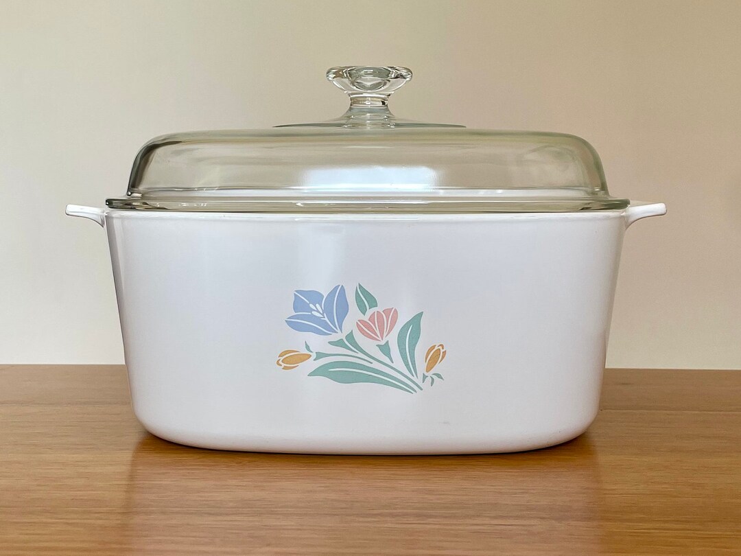 Vintage 5L Corning Ware Casserole Dish and Pyrex Lid | Hard-to-find ...
