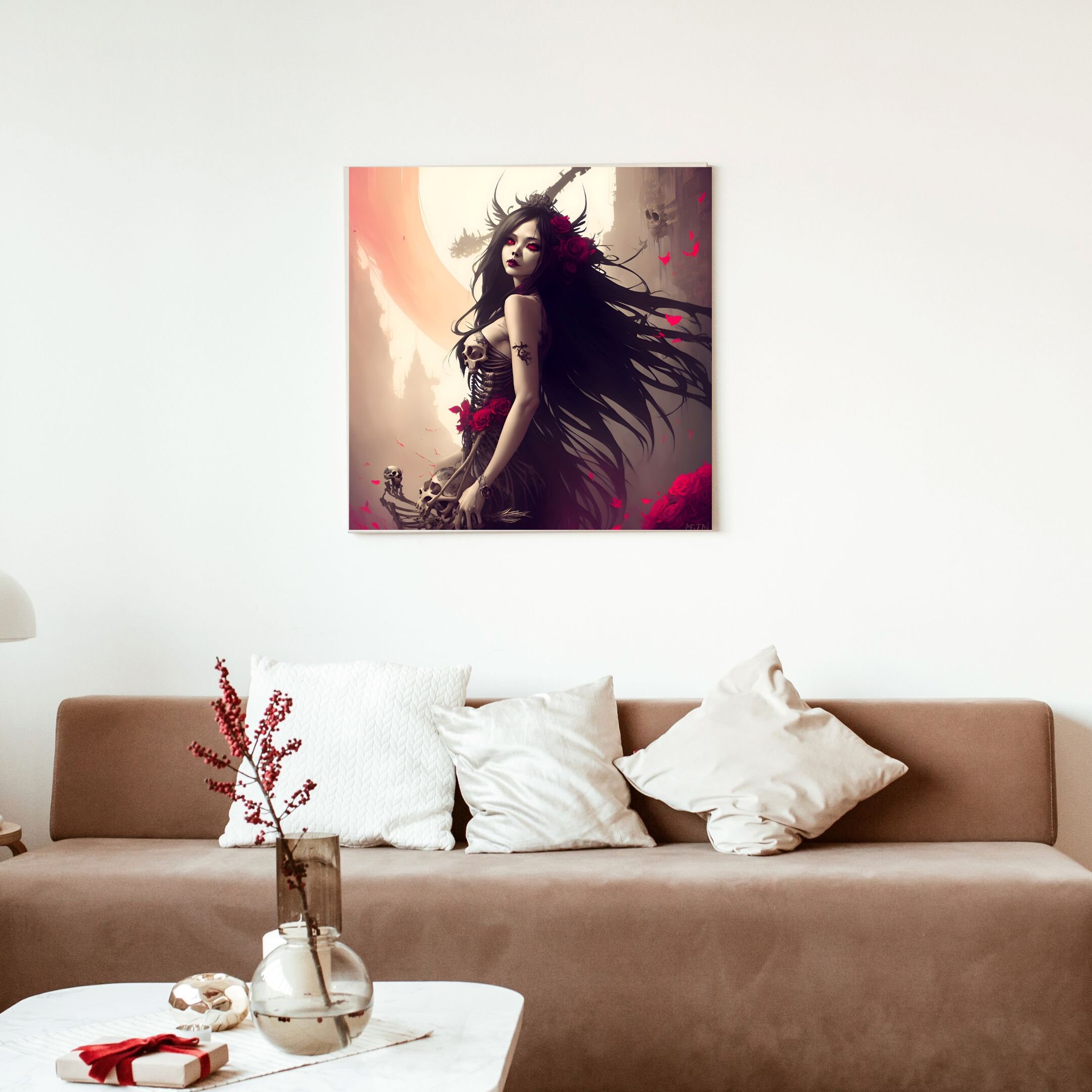 Watercolor Poster Art Print, Digital Art Print, Abstract Gothic Art ...