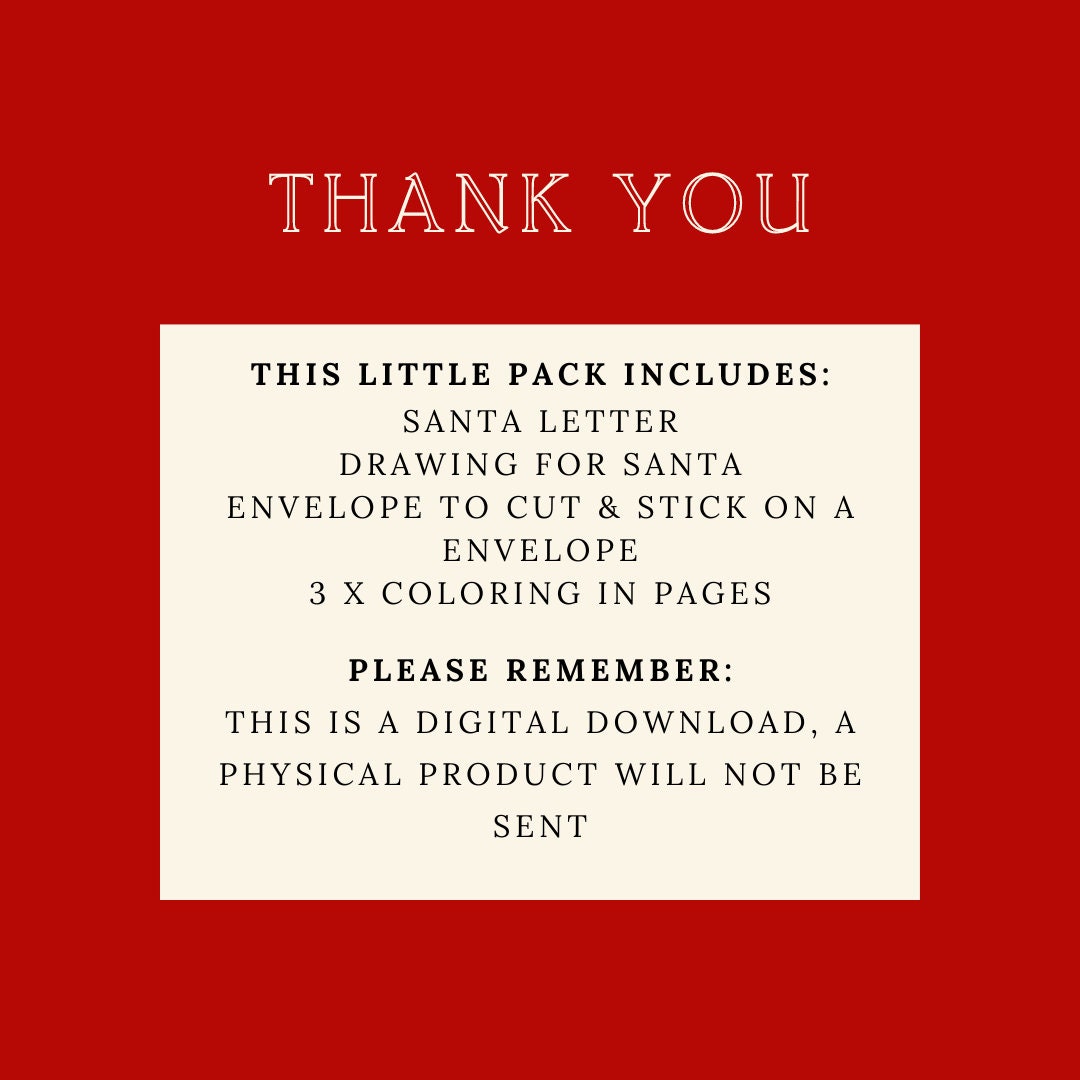 Printable Santa Letter Letter to Santa Santa Letter - Etsy