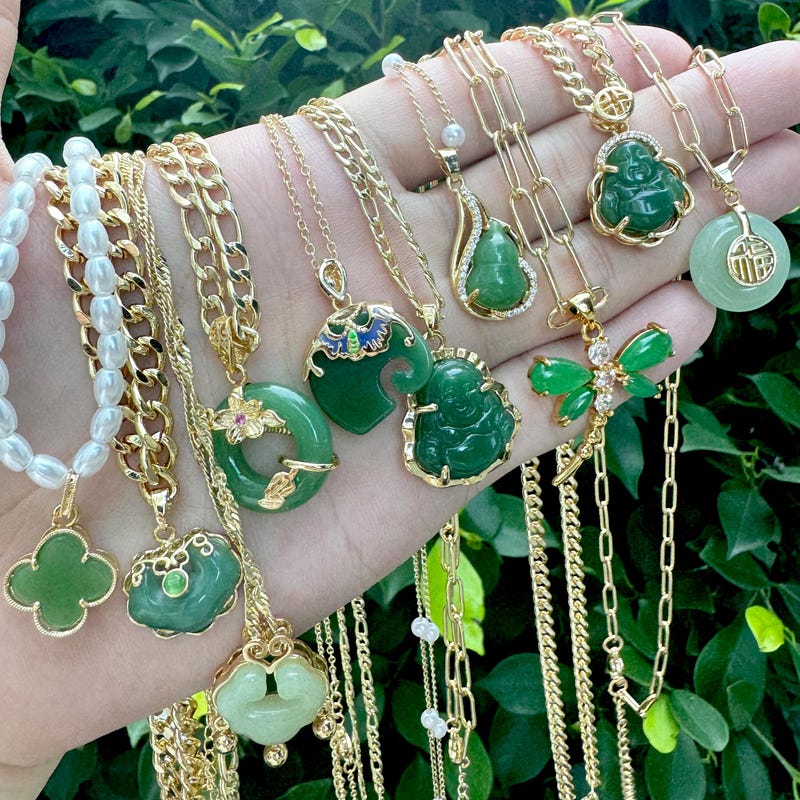 Grade a Jade Jewelry Set - Etsy