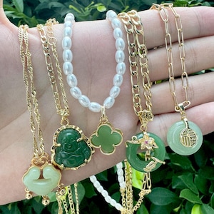 Custom Jade Necklace, Jade Pendant Necklace, Customizable Jade Necklace ...