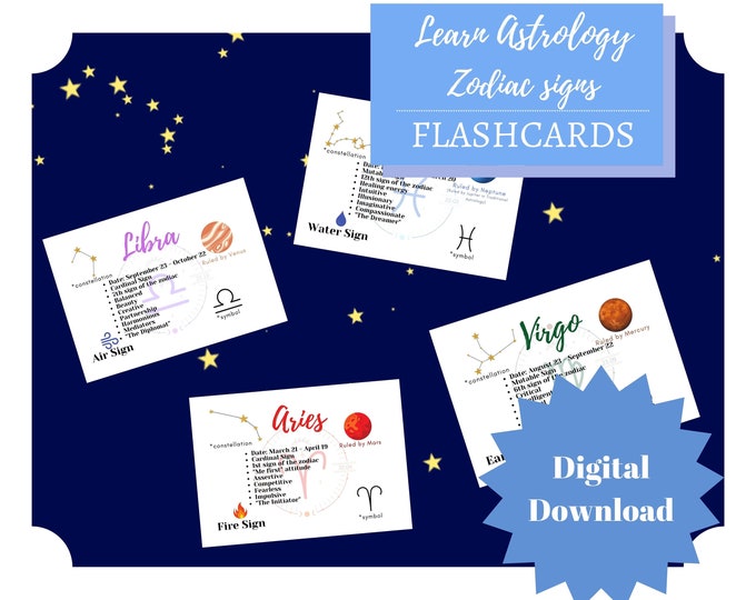 Astrology Cards - Learn Astrology With 100 Cards to Interpret Your ...