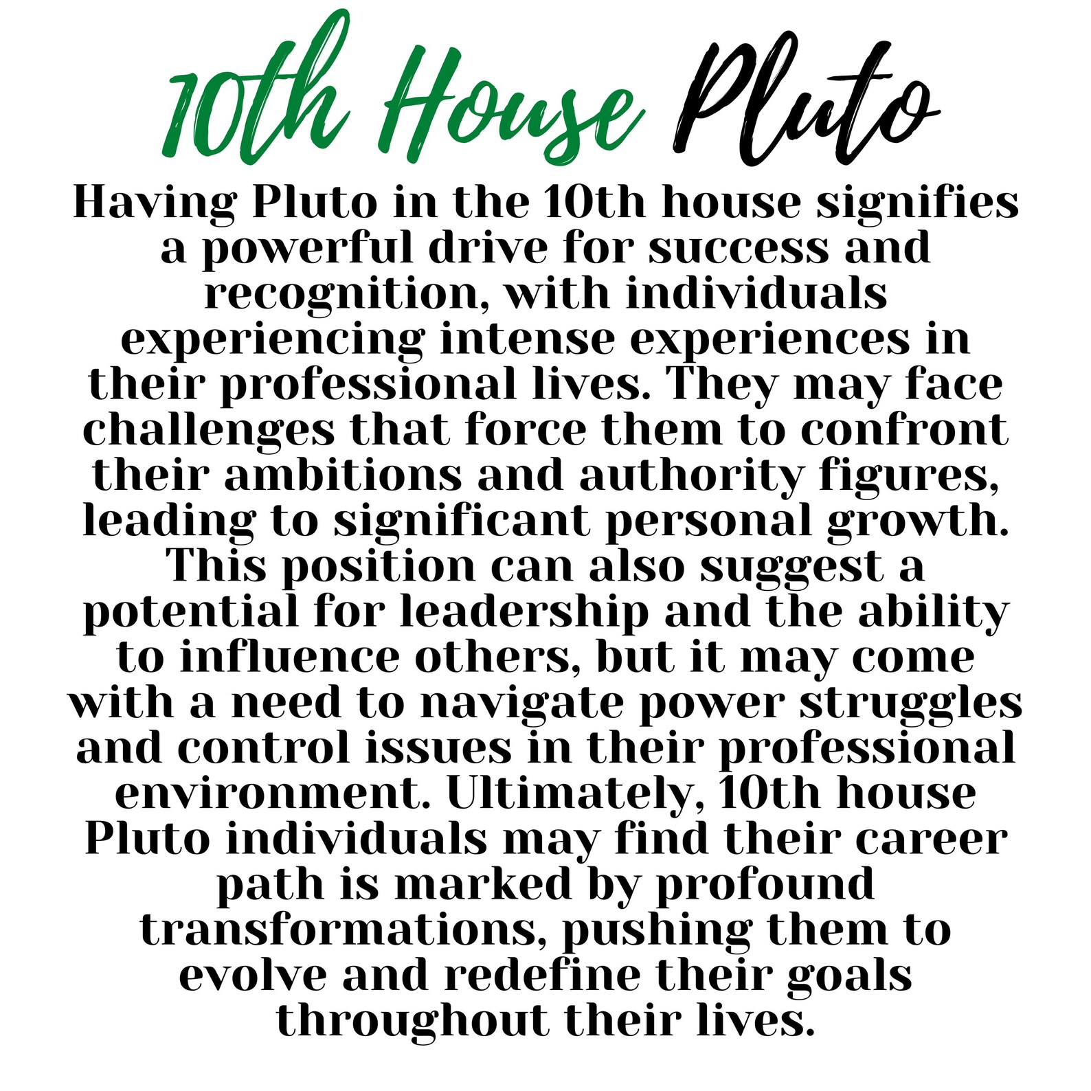 Pluto in the Houses Astrology Flashcards Printable - Etsy