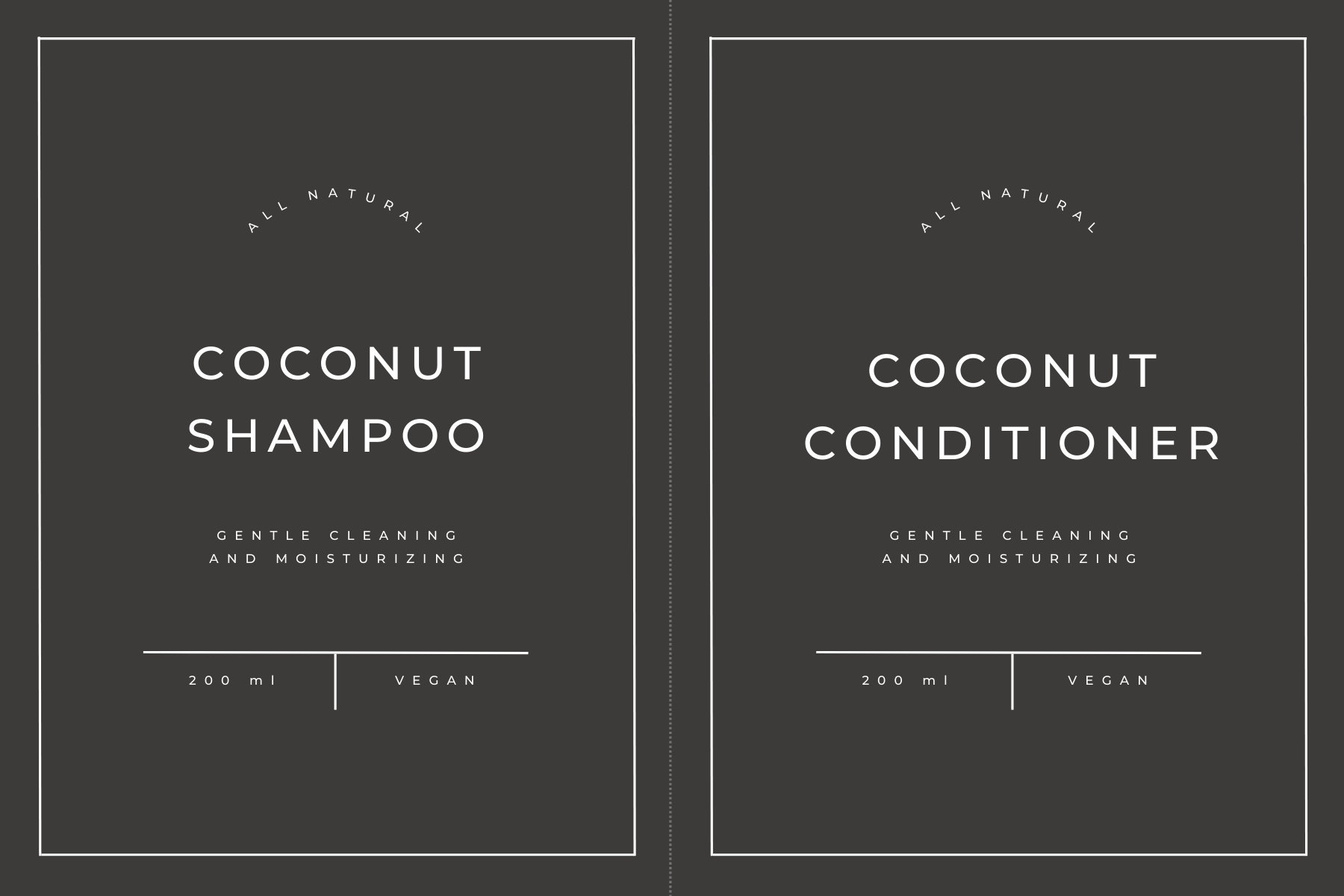 Shampoo & Conditioner Label Template - Etsy