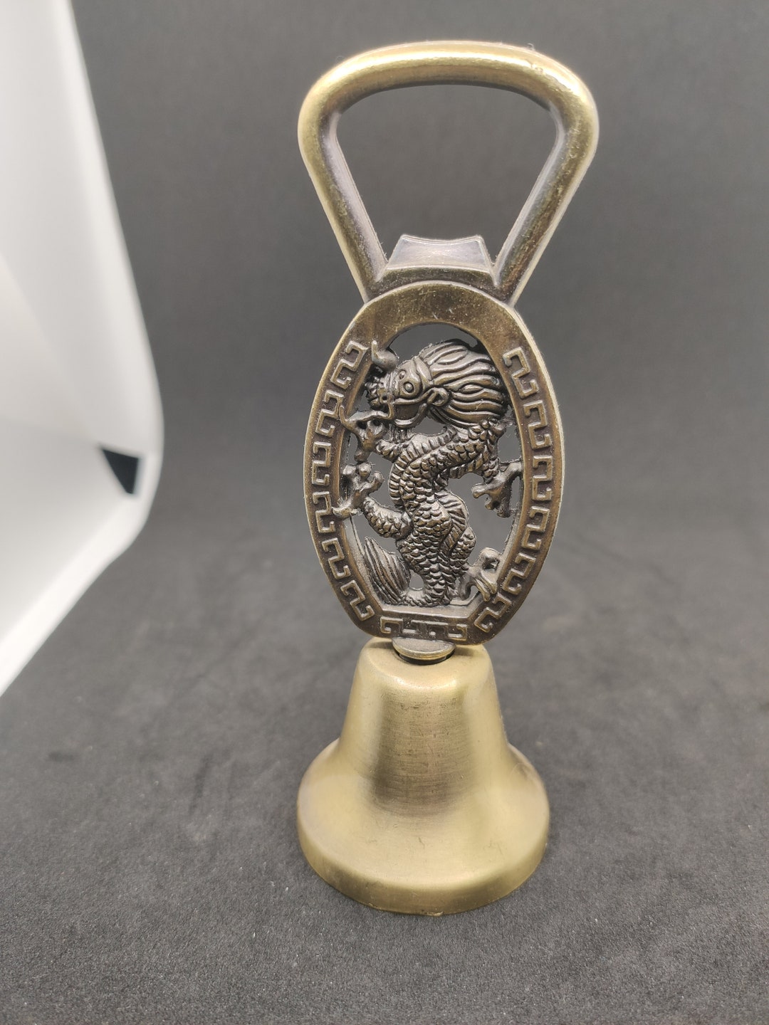 Vintage Brass Dragon Chinese Bell Hand Bell - Etsy