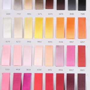 Multi Color Satin "5/8th Inch Single-faced Satin Ribbon" for Gift ...