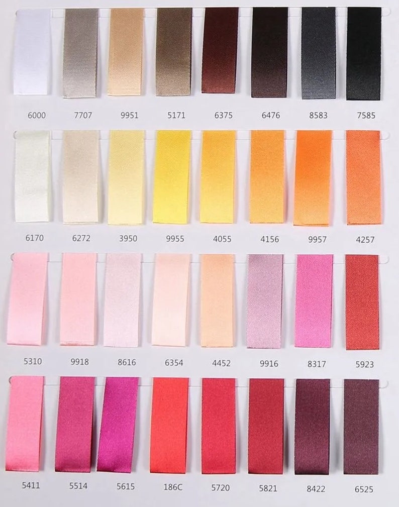 Multi Color Satin "5/8th Inch Single-faced Satin Ribbon" for Gift ...
