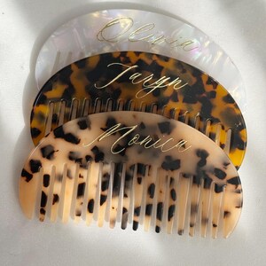 Custom Engraved Fan Comb,personalized Wide-tooth Comb With Name ...