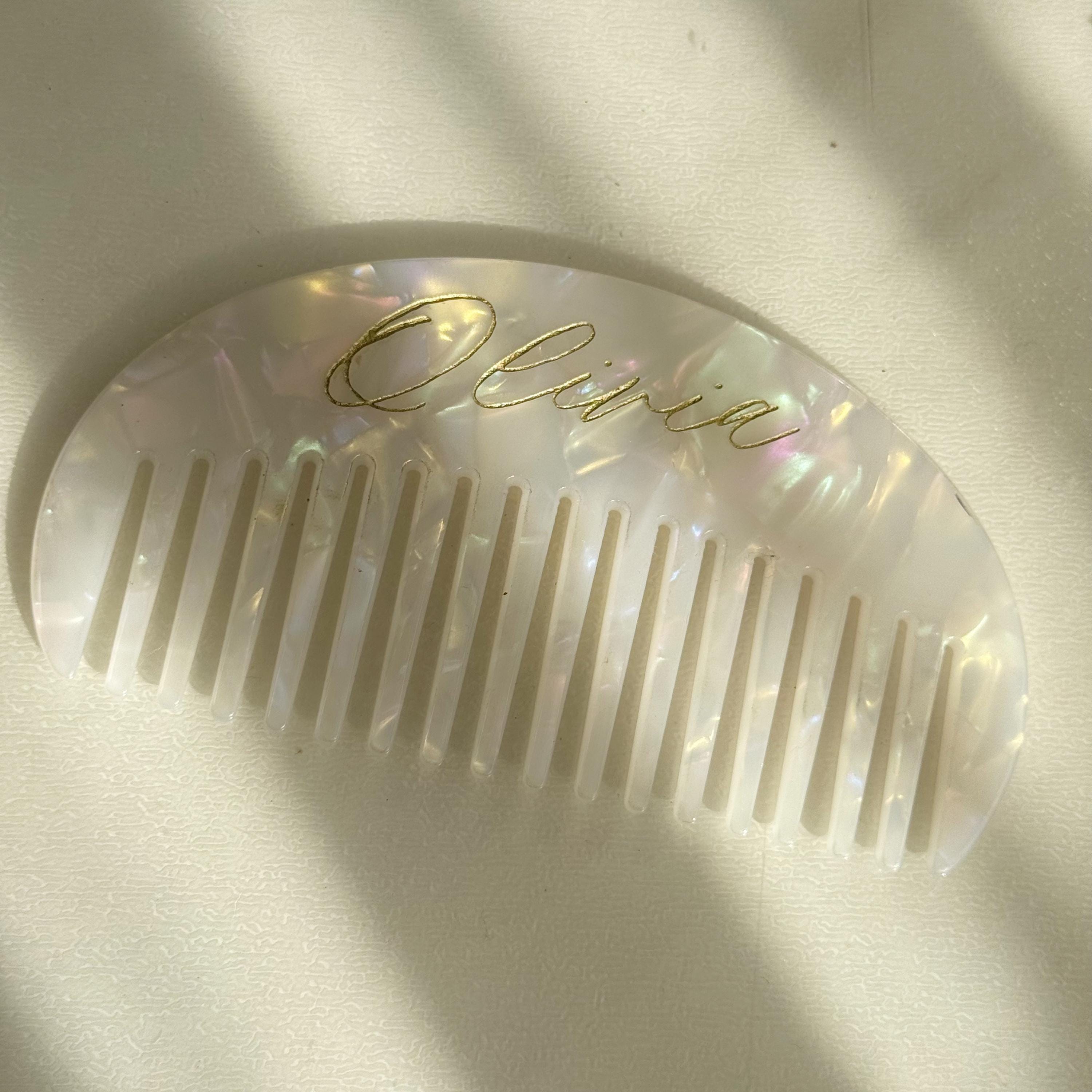 Custom Engraved Fan Comb,personalized Wide-tooth Comb With Name ...