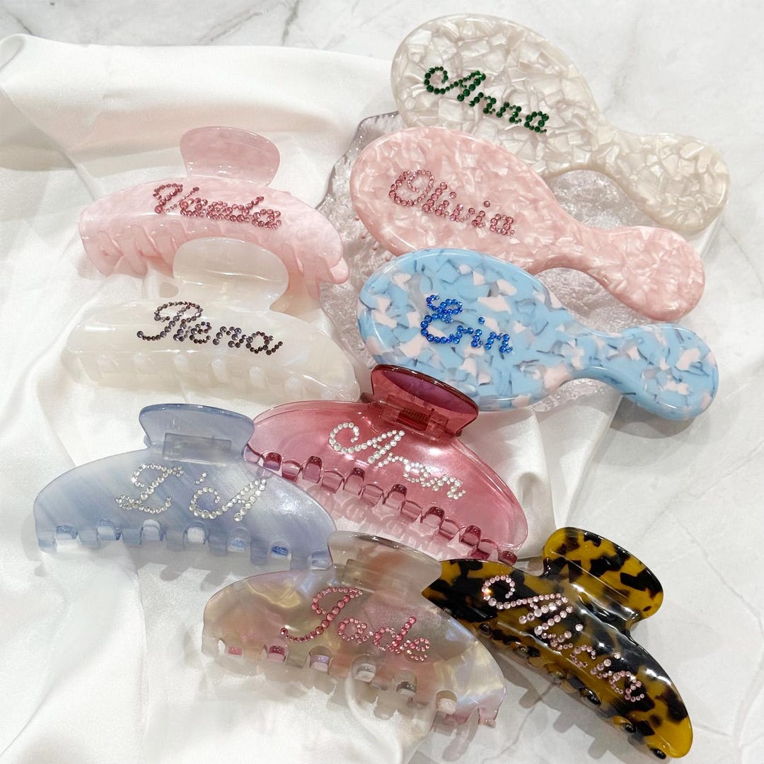 Custom Name Hair Comb,name Hair Claw Clips - Etsy