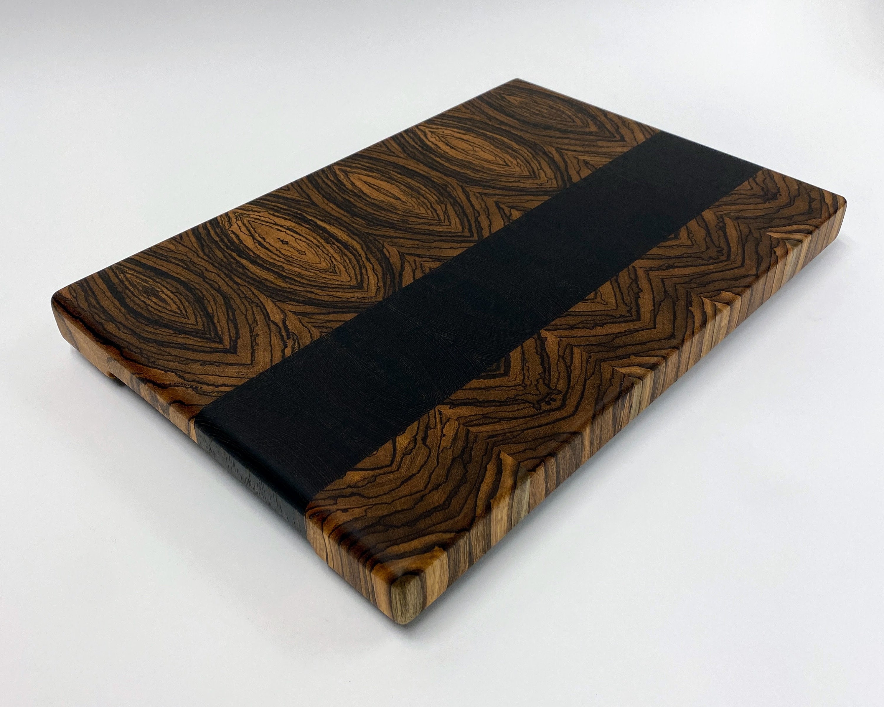 End Grain Cutting Board - Zebrawood & Wenge - Etsy