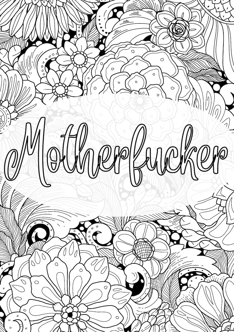 Adult Coloring Book, Sweary Coloring Pages, Coloring Book for Adults - Etsy