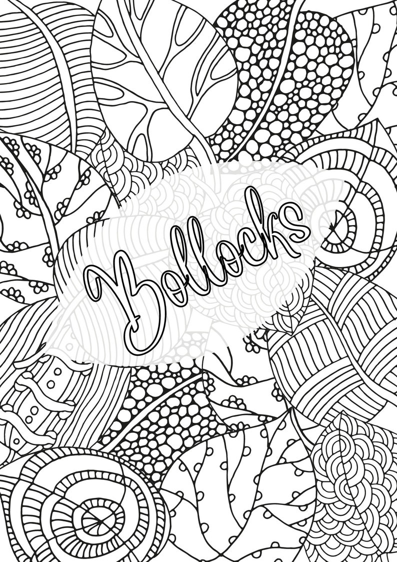 Adult Coloring Book, Sweary Coloring Pages, Coloring Book for Adults - Etsy