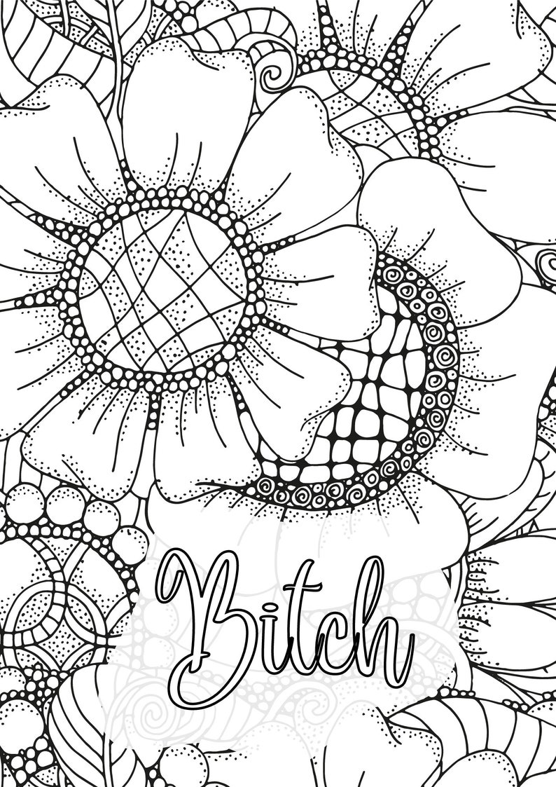 Adult Coloring Book, Sweary Coloring Pages, Coloring Book for Adults - Etsy
