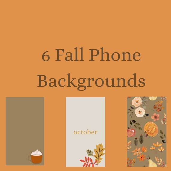 6 Fall Phone Backgrounds Autumn Aesthetic Iphone Wallpaper - Etsy