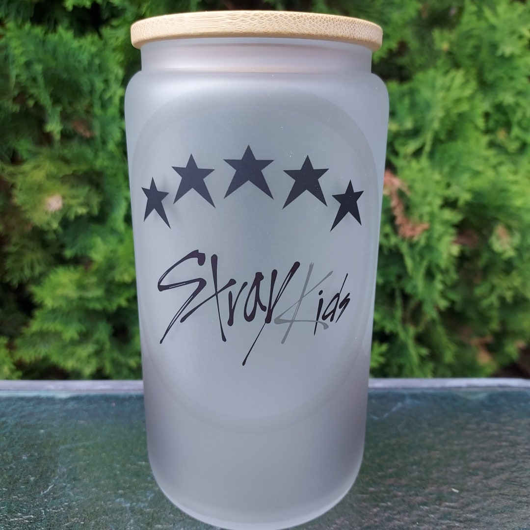 Stray Kids 5 Star Frosted Glass Cup - Etsy