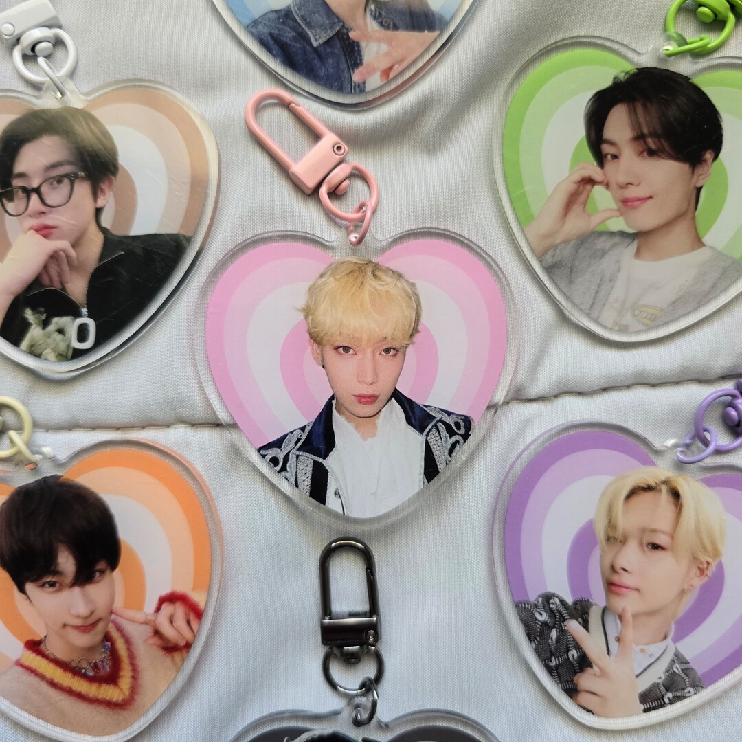 Enhypen Acrylic Heart Keychains - Etsy