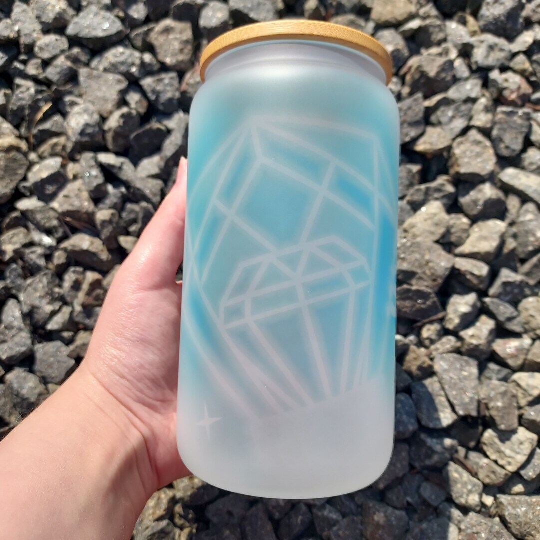 Shinee 16oz Frosted Glass Cup - Etsy