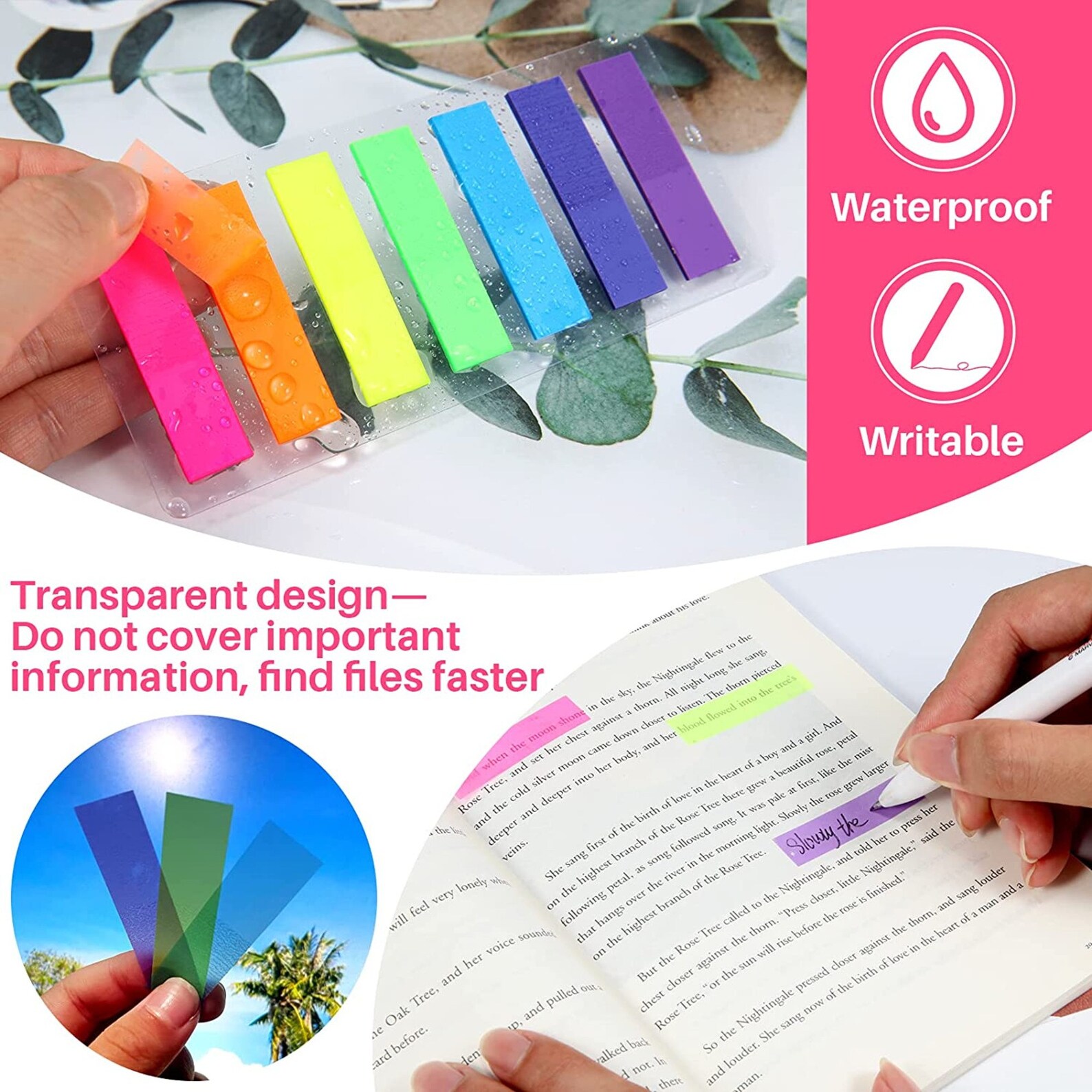 Rainbow Colors Sticky Notes, 980 Pcs Flag Sticky Notes, Pastel Colors ...