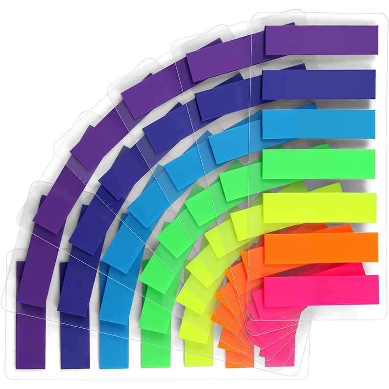 Rainbow Colors Sticky Notes, 980 Pcs Flag Sticky Notes, Pastel Colors ...