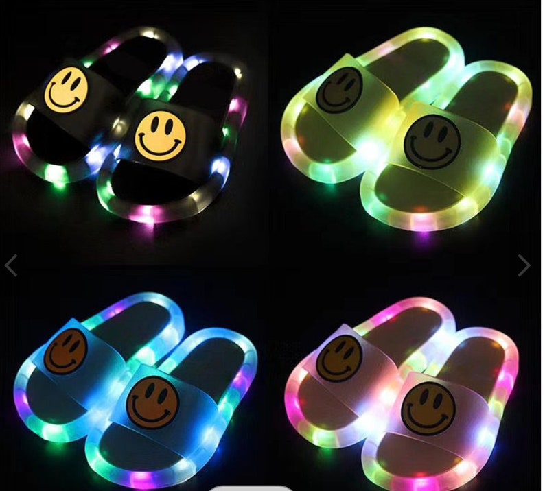Kids LED Light up Smiley Face Slides - Etsy