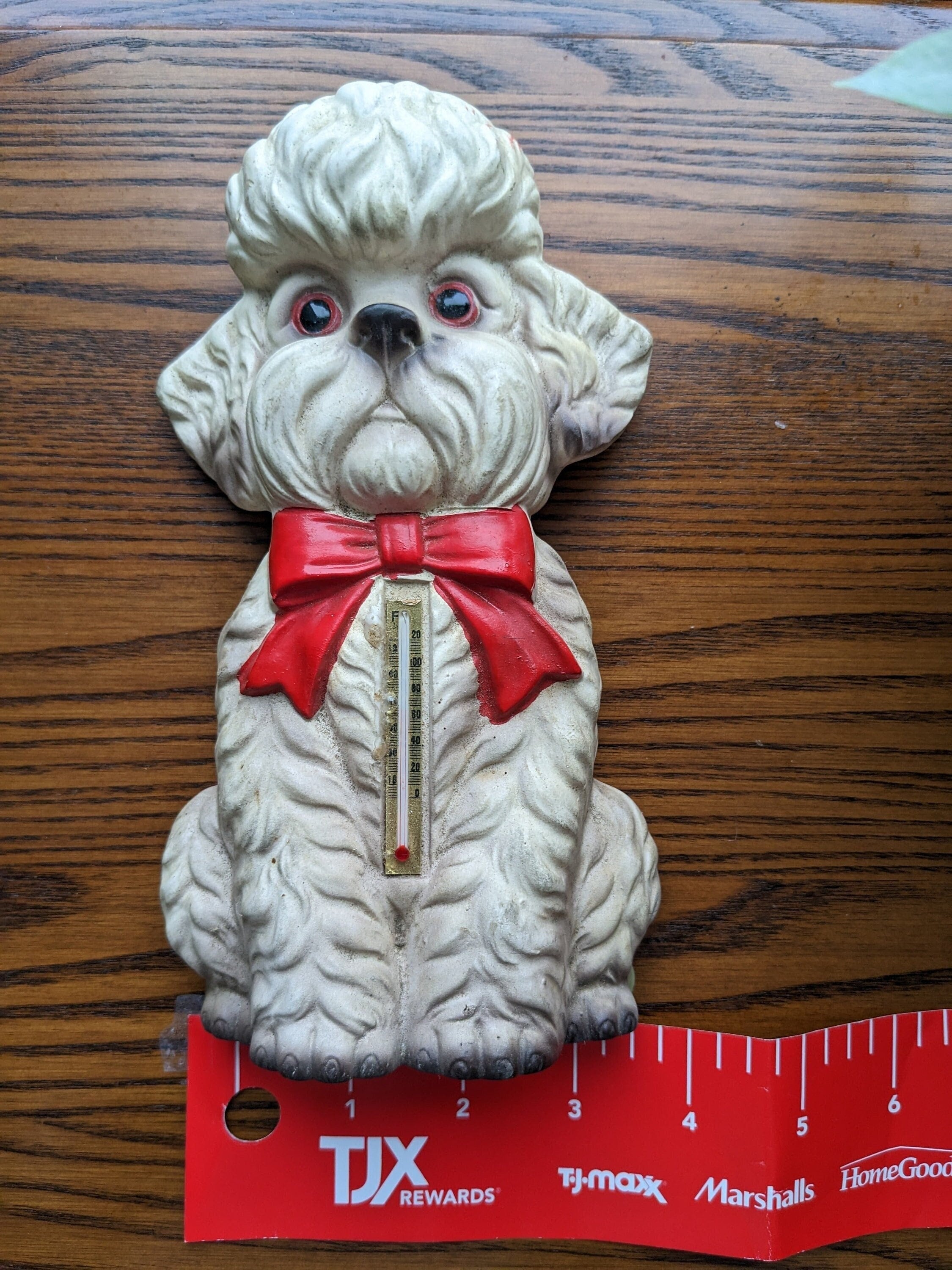 Vintage Ceramic Poodle Thermometer - Etsy