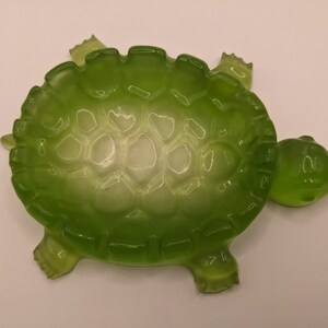 Two Bakelite Turtles Figures/trinket Holders One Orange and One Green ...