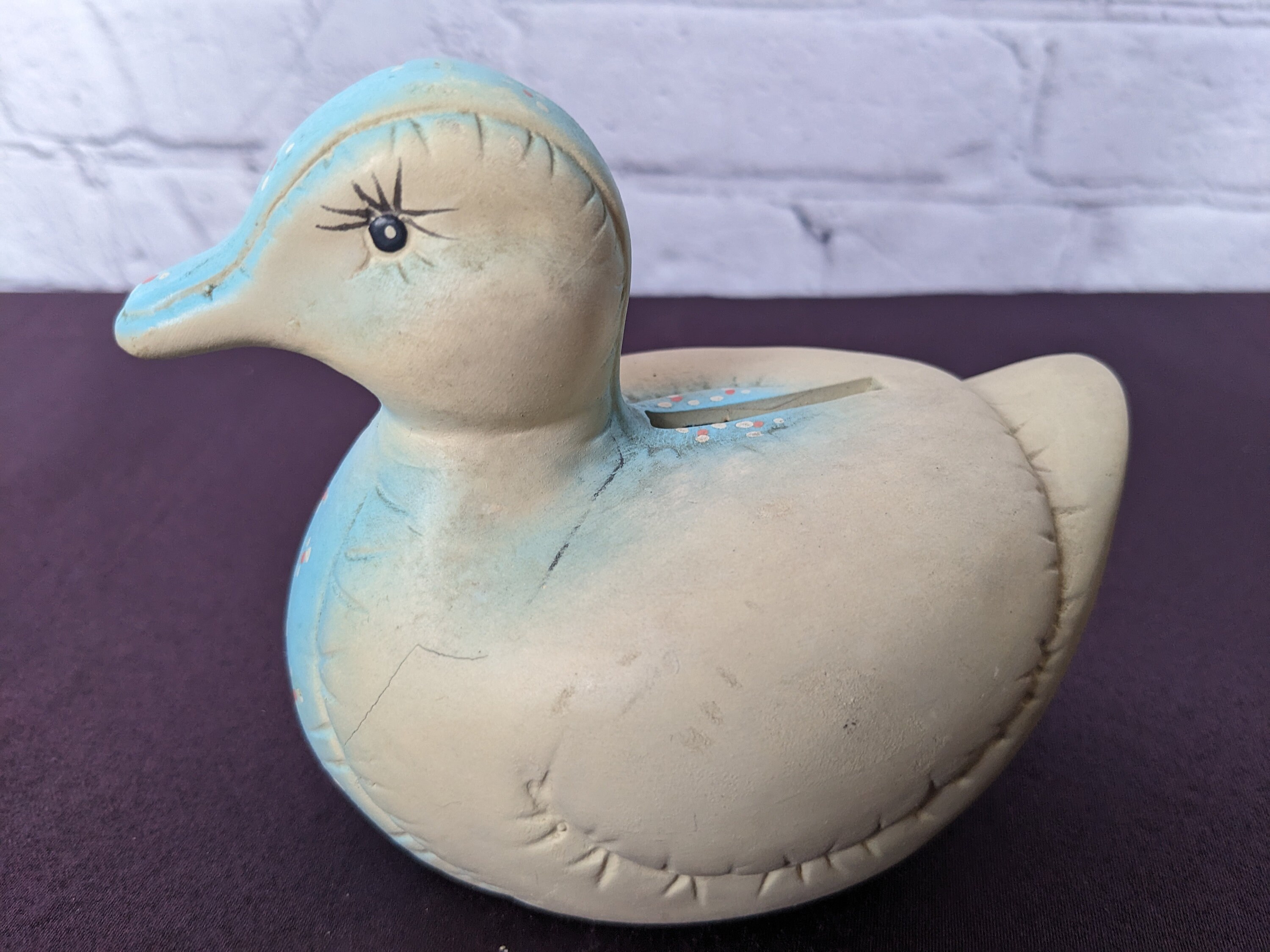 Vintage Ceramic Duck Coin Bank 1950/1960's - Etsy