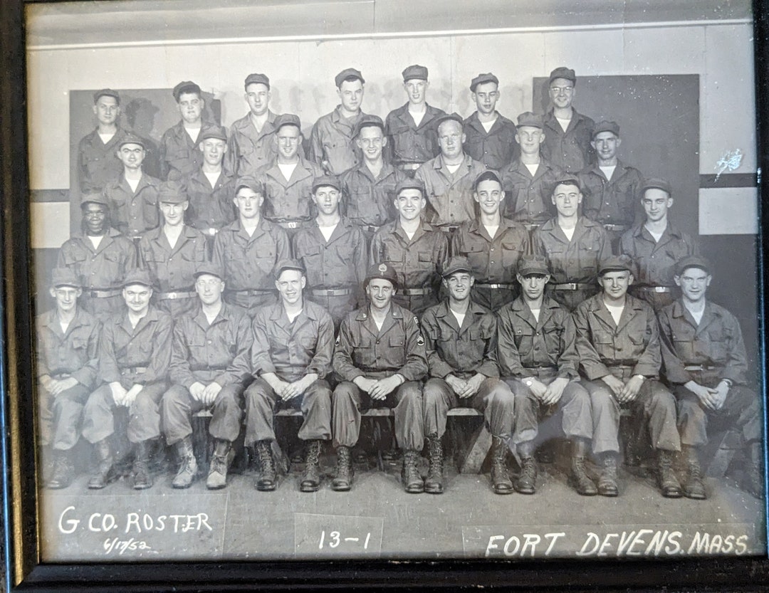 Military Photo Army 1952 G Co. Roster 13-1 Fort Devens MASS 6/17/52 - Etsy